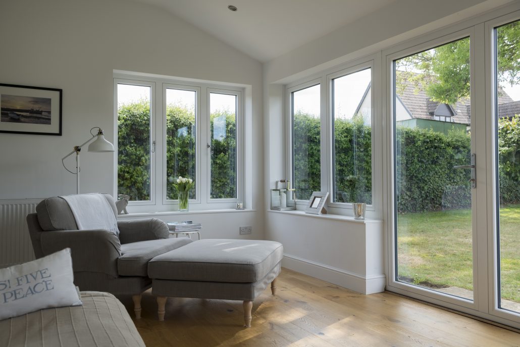 R7 flush fit french door combination & windows in Grained White ...
