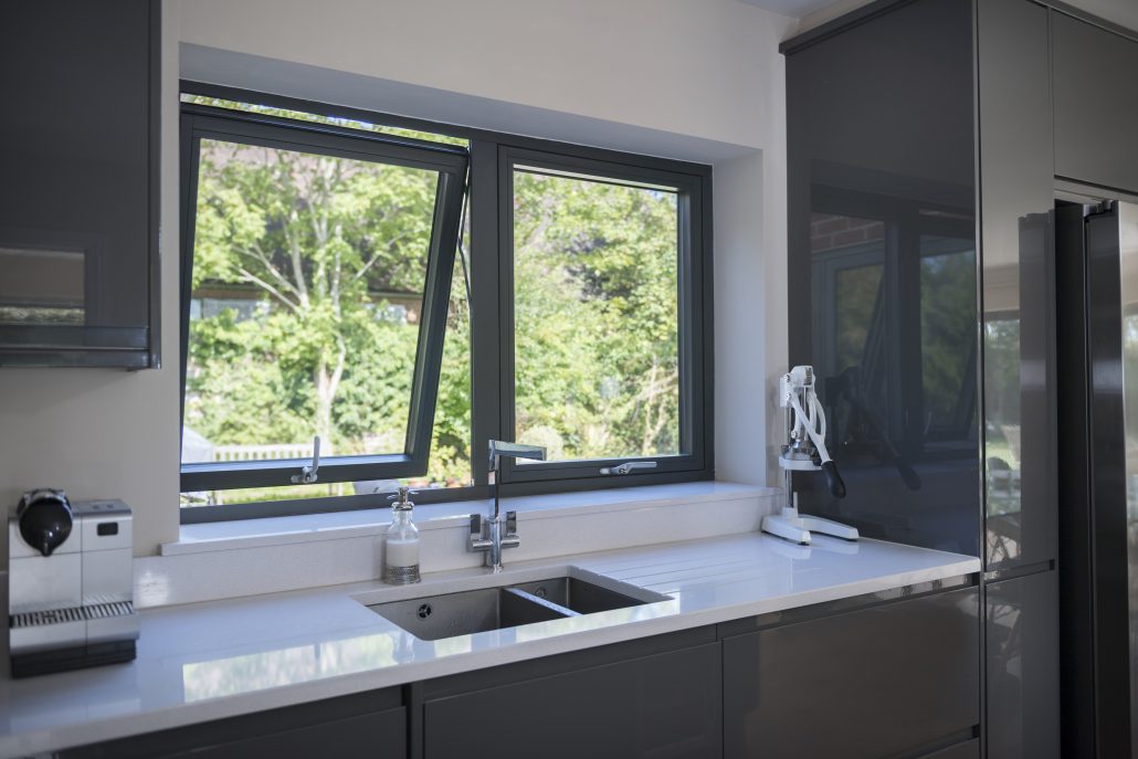 R7 flush fit window in Eclectic Grey internal view .. - Double Glazing ...