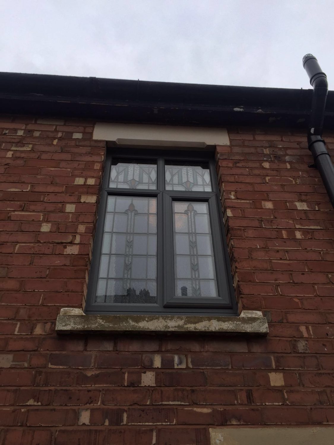 Spectus casement bay windows in Basalt Grey with original glass ...